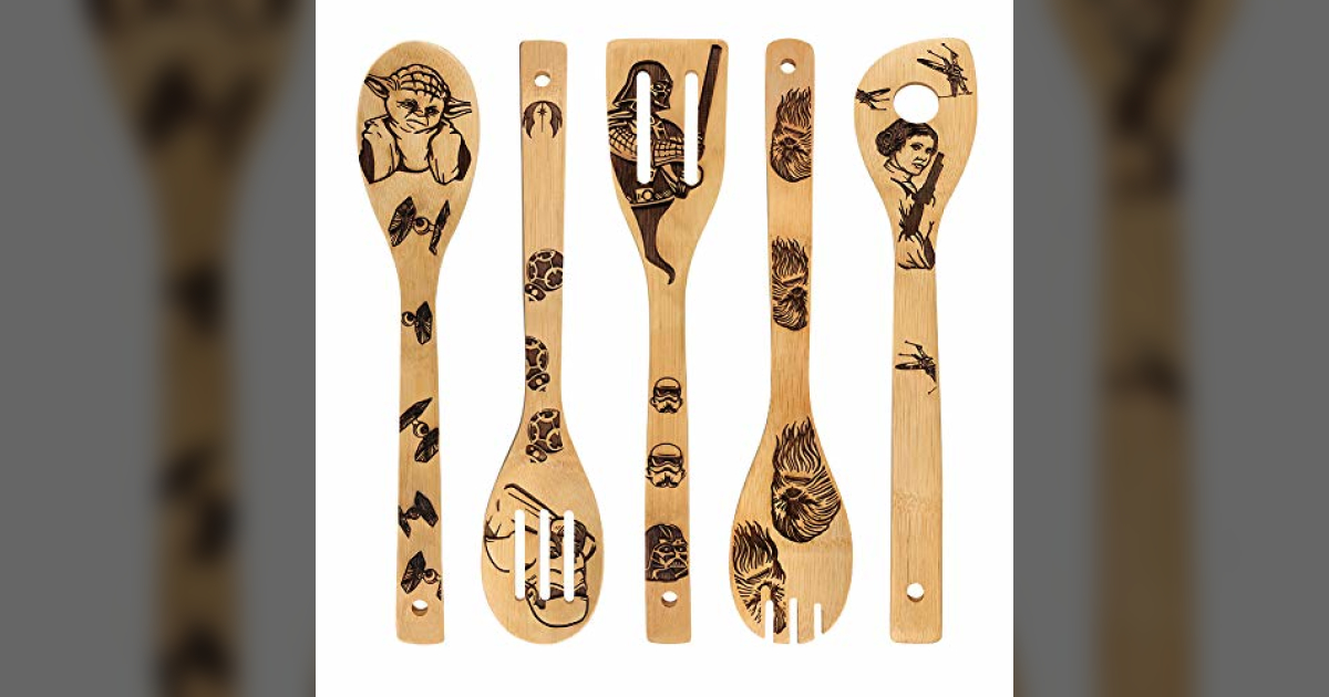 Star Wars Burned Wood Kitchen Serving Set | The Force Gifts